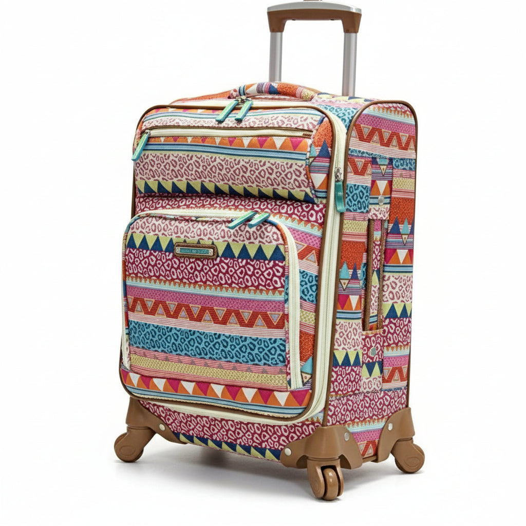 Carry On Expandable Design Pattern Luggage With Spinner Wheels 20 in ...